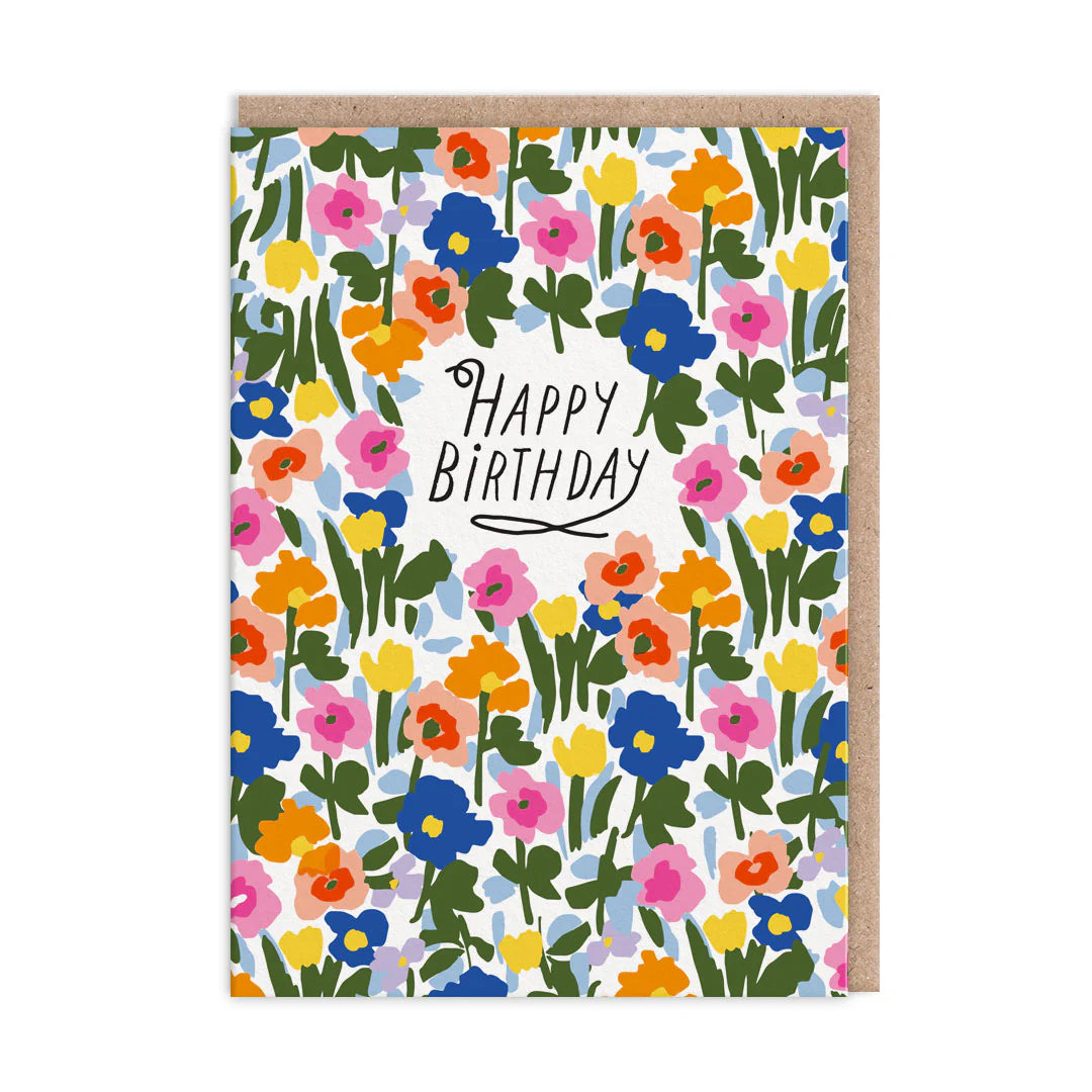 Meadow Flowers Happy Birthday Card – Previous Homewares